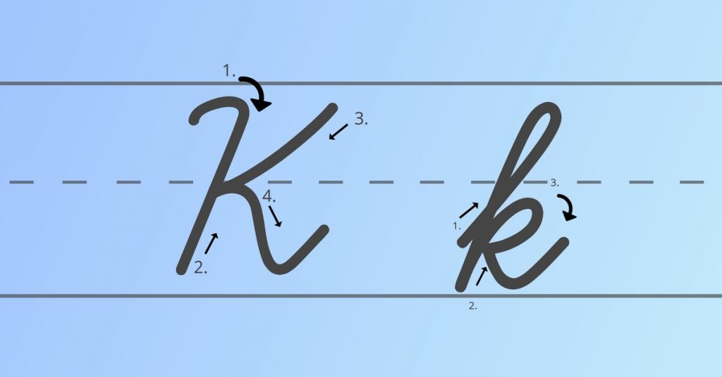 How To Write Cursive K Worksheet And Tutorial 