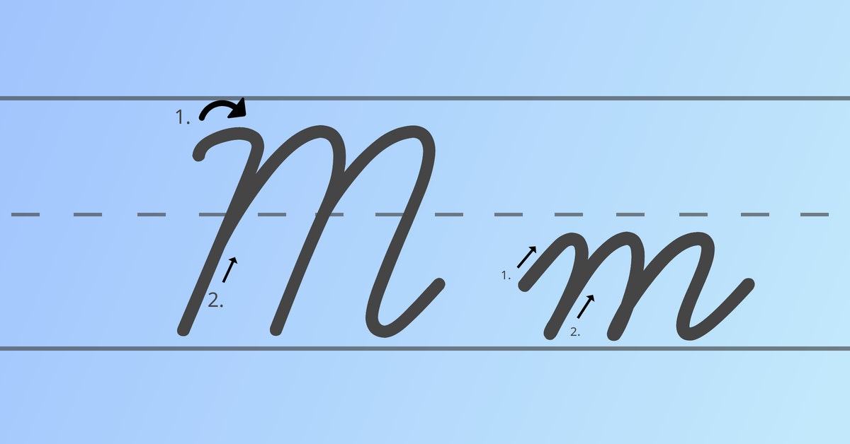 How To Write Cursive M Worksheet And Tutorial 