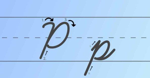 Cursive P: Full Tutorial and Worksheet