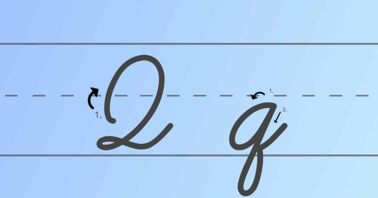 How to Write Cursive Q [Worksheet + Tutorial]