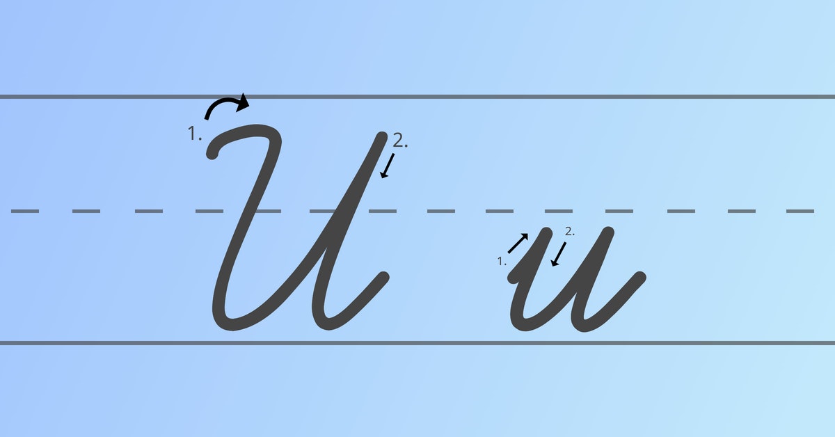 How To Write Cursive U Worksheet Tutorial 