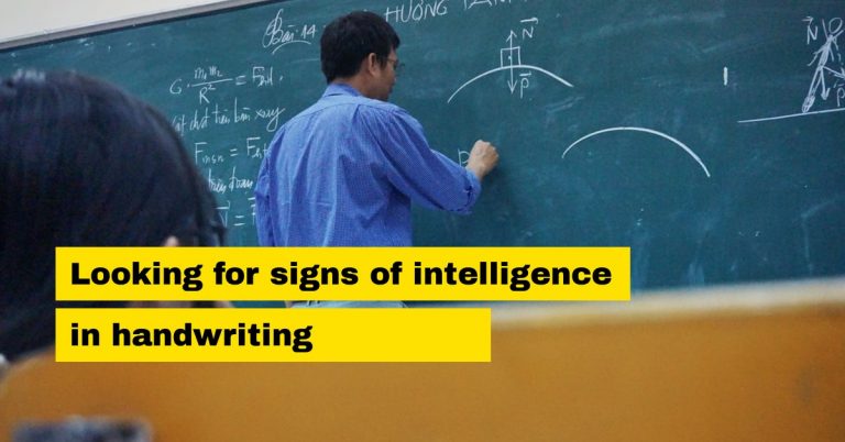 Looking for Signs of Intelligence in Handwriting