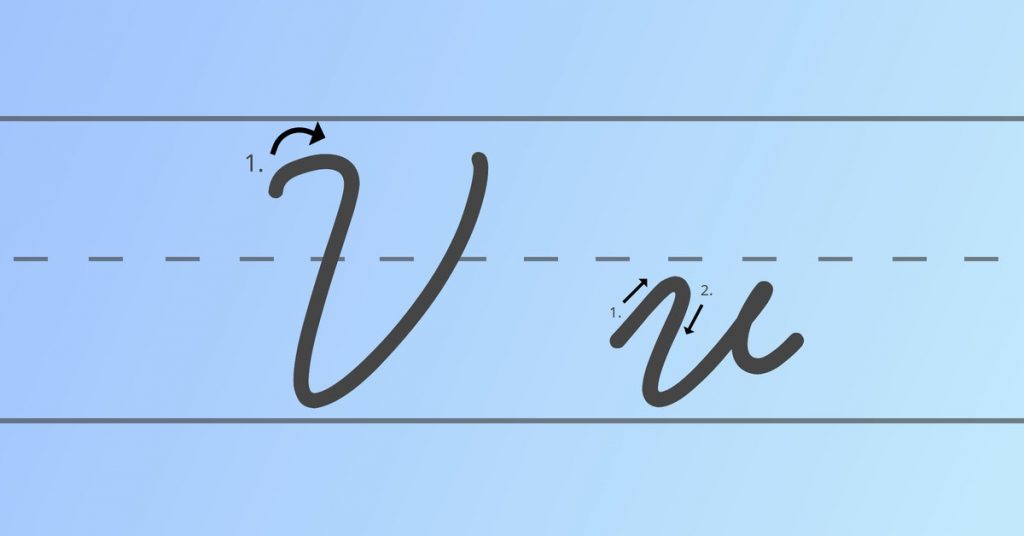 How To Write Cursive V Worksheet Tutorial My Cursive