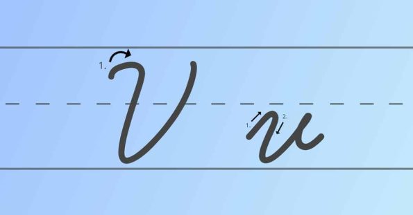 Cursive V: Full Tutorial and Worksheet