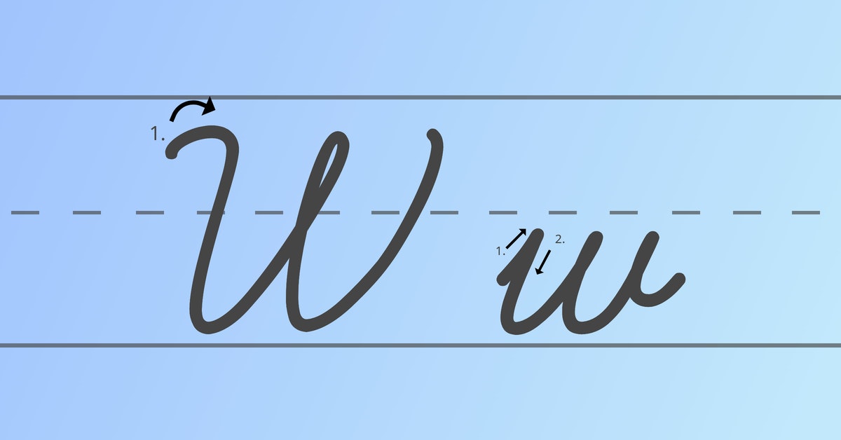 How To Write Cursive W Worksheet Tutorial 