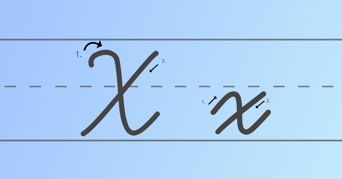 Cursive X Learn To Write The Cursive Letter X My Cursive