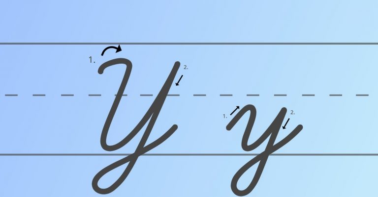 How To Write Cursive Y Worksheet Tutorial