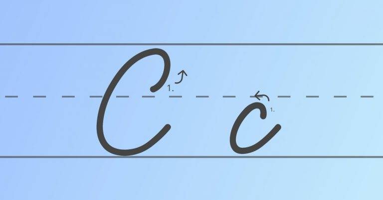 Cursive C: Full Tutorial and Worksheet