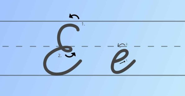 Cursive E: Full Tutorial and Worksheet