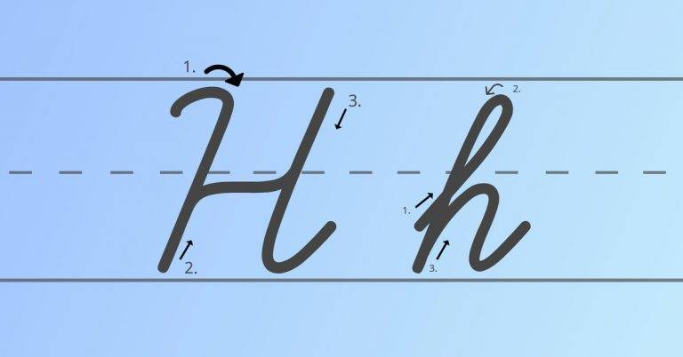Cursive H: Full Tutorial and Worksheet