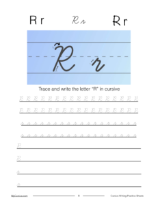 Cursive R: Full Tutorial and Worksheet