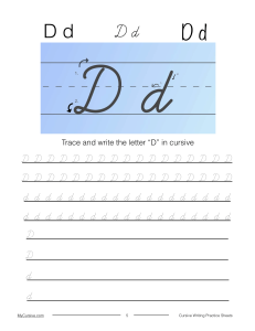 Cursive D: Full Tutorial and Worksheet