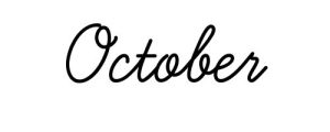 October in Cursive [Worksheet and Printables]