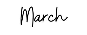 March in Cursive [Worksheet and Printables]