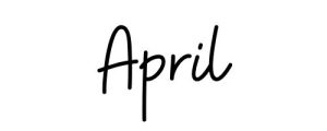 April in Cursive [Worksheet and Printables]