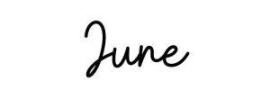 June in Cursive [Worksheet and Printables]