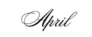 April in Cursive [Worksheet and Printables]
