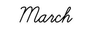March in Cursive [Worksheet and Printables]