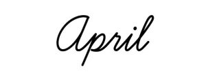 April in Cursive [Worksheet and Printables]
