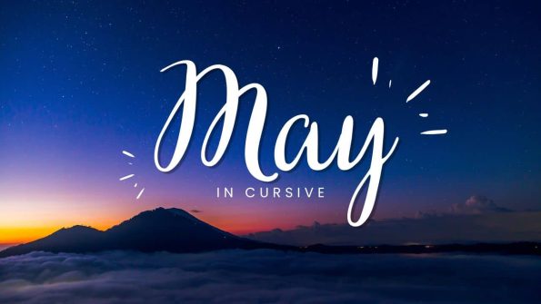 May in Cursive [Worksheet and Printables]