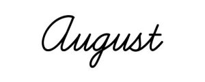 August in Cursive [Worksheet and Printables]