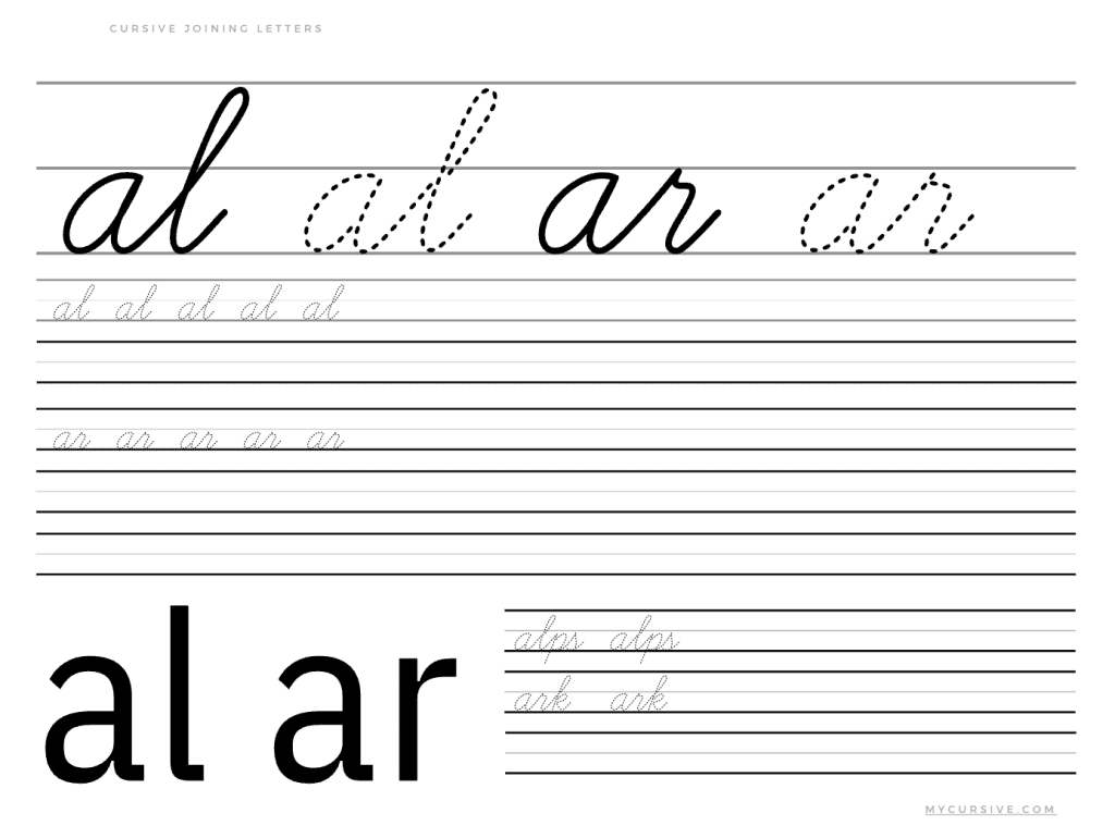 Cursive Letter Joins - My Cursive