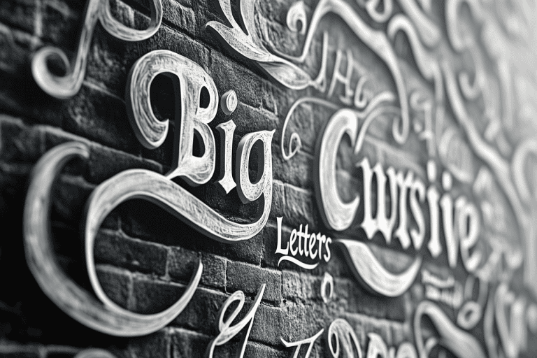 Big Cursive Letters