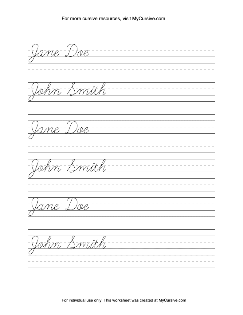 MyCursive Cursive Worksheet Generator: Create & Practice