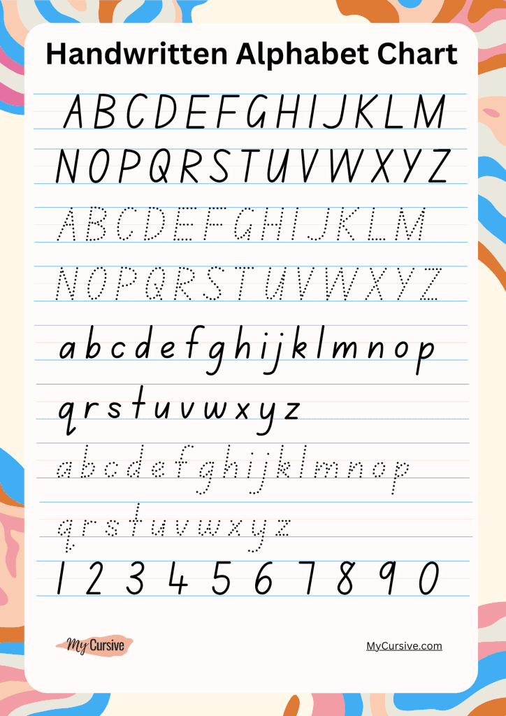 MyCursive: Free Handwriting Alphabet Tracing Worksheets