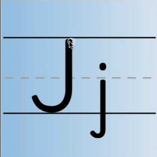 Tracing Letter J Worksheet and Tutorial
