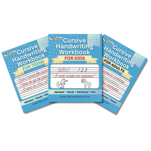 Our Cursive Books (Workbooks for kids, teens and adults)